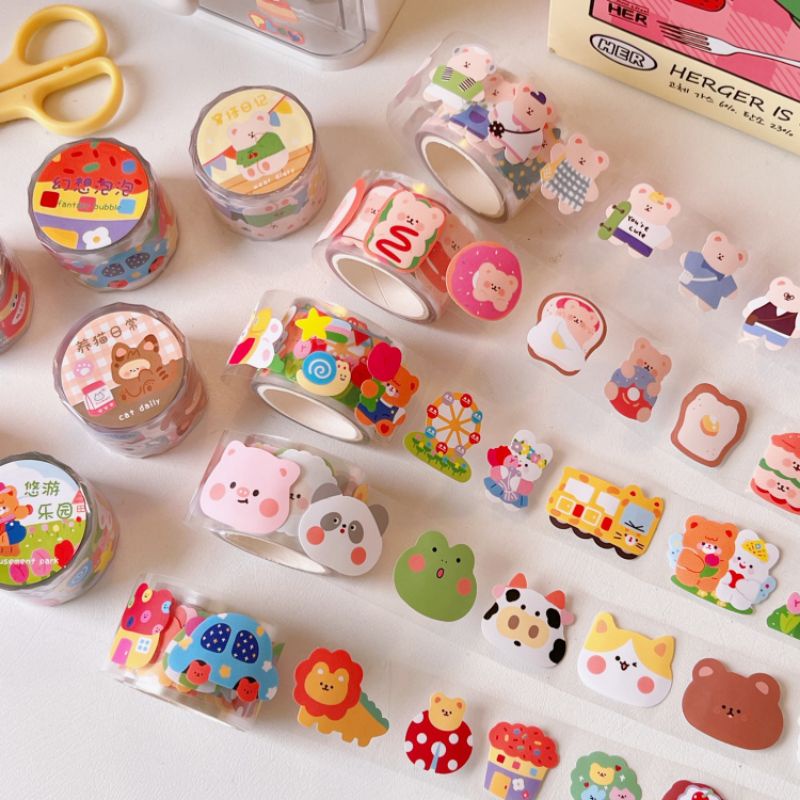 Kawai Animals Series Masking Washi Tape Cute Decorative Diy ...