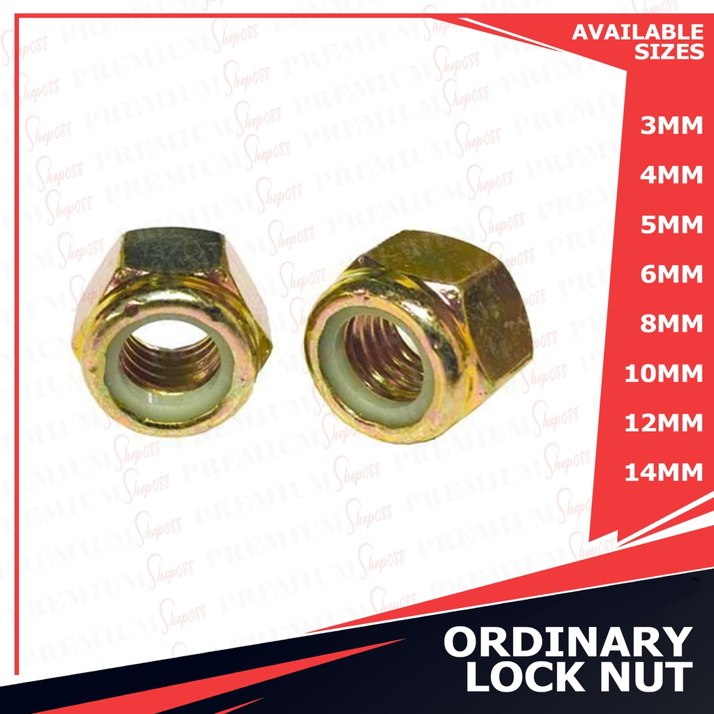 5/10pcs M3 M4 M5 M6 M8 M10 M12 M14 Ordinary Lock Nut 4MM 6MM 8MM 10MM ...