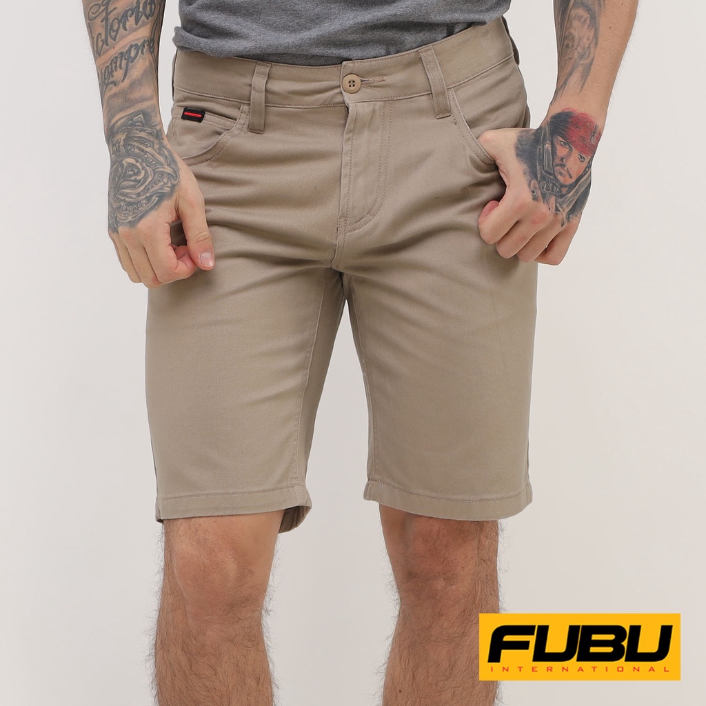 Fubu Tapered Shorts FSB31-0016 (Khaki) | Shopee Philippines