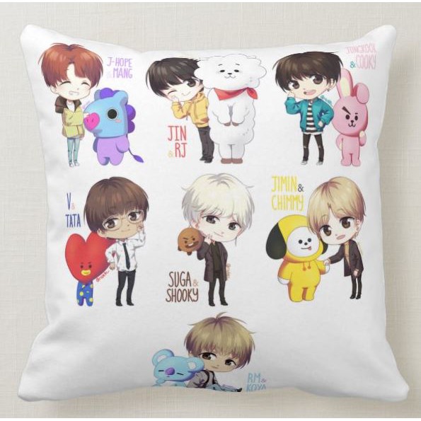 12X12 INCHES BTS PILLOWS buy any 2 free gift BTS alcohol bottle spray ...