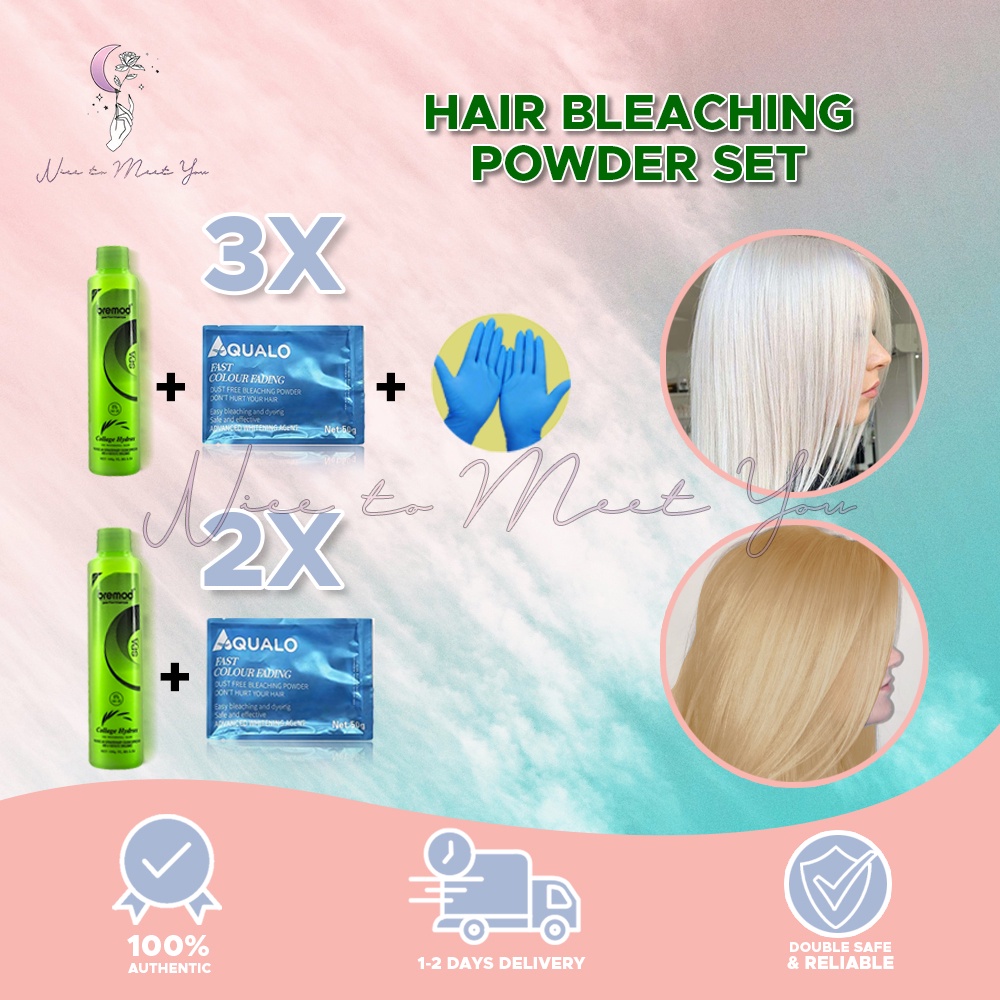 Bremod Hair Bleaching Powder Set Oxidizing Hair Color Hair Dye | Shopee ...