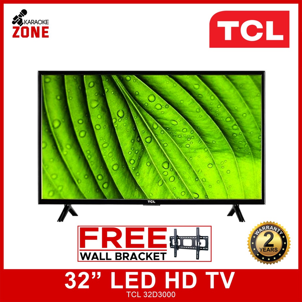 TCL 32D3000 32 Inch Led TV A Grade HD Ready Panel With Free Wall