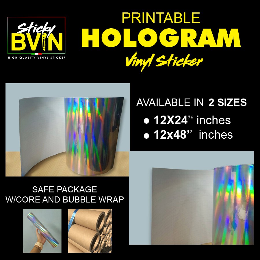 Printable hologram media intech vinyl sticker sheet and roll | BeeCost