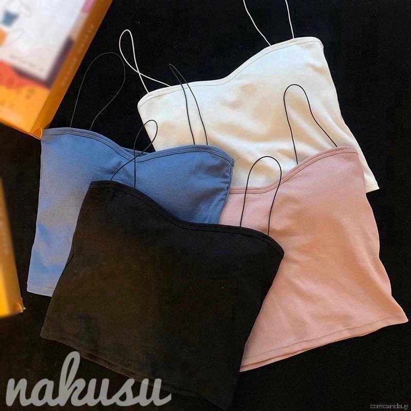 Nakusu Women's Beautiful Back Tube Top Chest Pad U-shaped Vest Sling ...