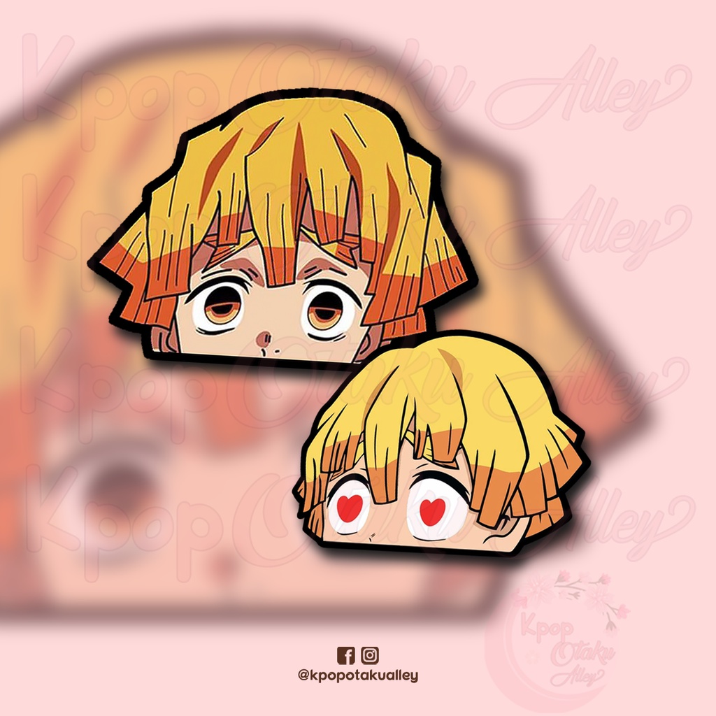 Zenitsu Agatsuma - Demon Slayer Peeker Sticker ver A | Kpop Otaku Alley ...