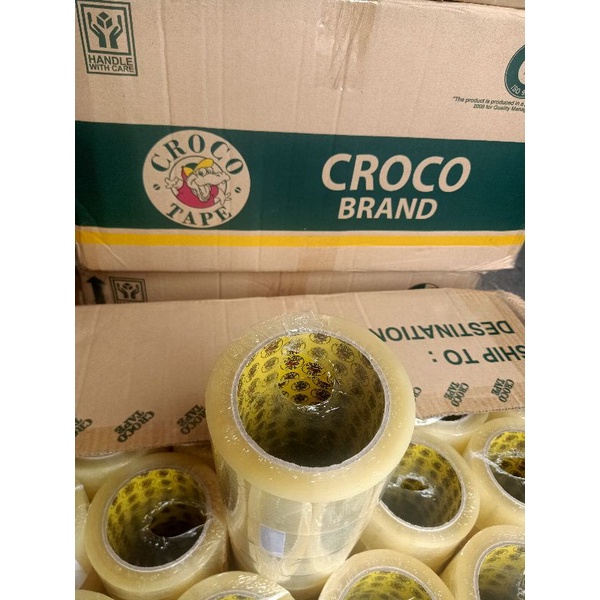 ORIGINAL CROCO/2X100Meters/EXACT PACKAGING TAPE CROCO BRAND/CLEAR AND ...