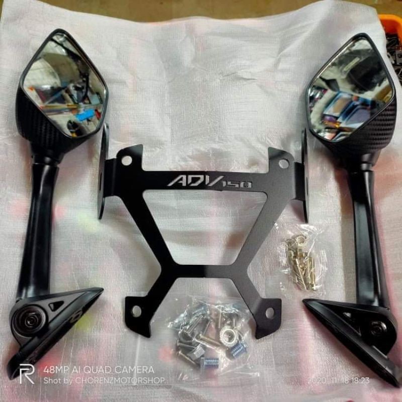 ADV 150&160 WINDSHIELD BRACKET WITH SIDE MIRROR | Shopee Philippines