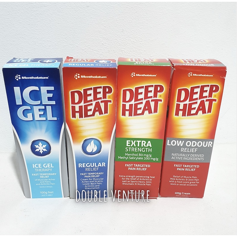Mentholatum Deep Heat/ Ice Gel 100g (Extra Strength, Regular Relief ...