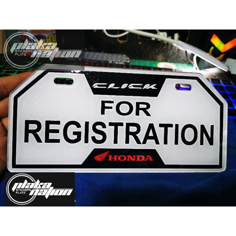 HONDA CLICK FOR REGISTRATION PLATE (NO BOLTS INCLUDED) | Shopee Philippines