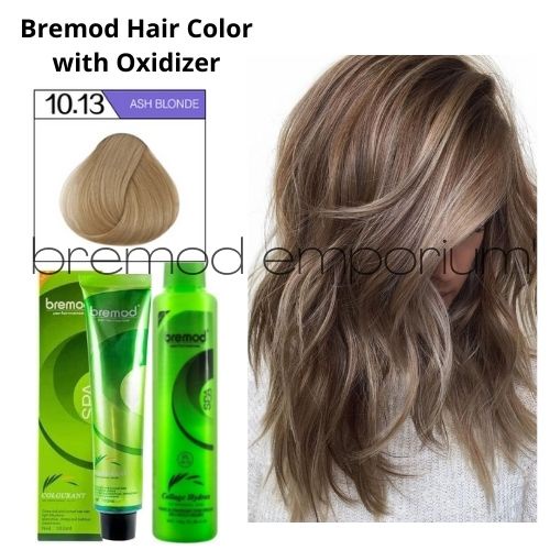 10 13 Ash Blonde Bremod Hair Color With Oxidizer Set Shopee Philippines