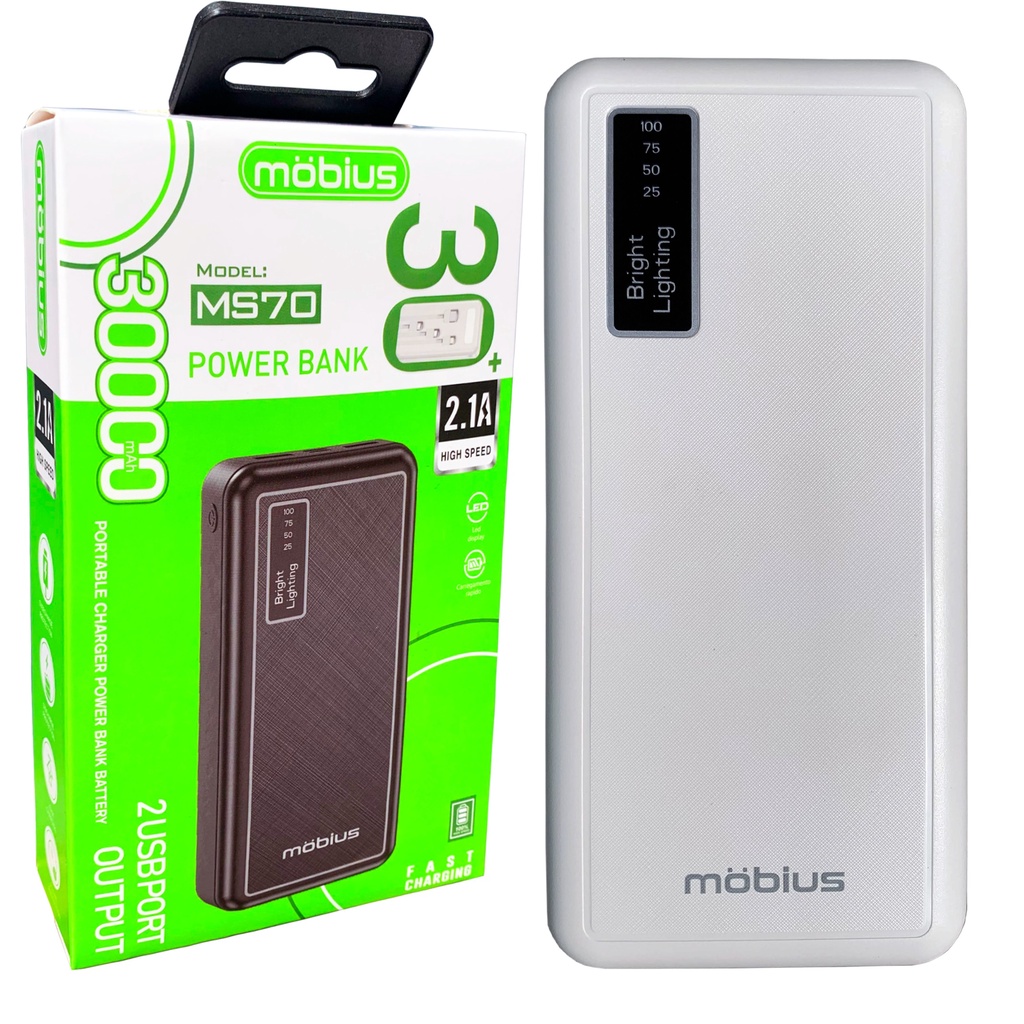 Mobius 30000mAh Powerbank (2USB Port Output) | Shopee Philippines