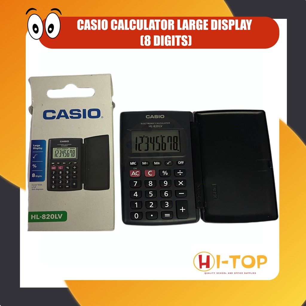 Casio HL-820 LV Portable Calculator Pocket Calculator Large Display 8 ...