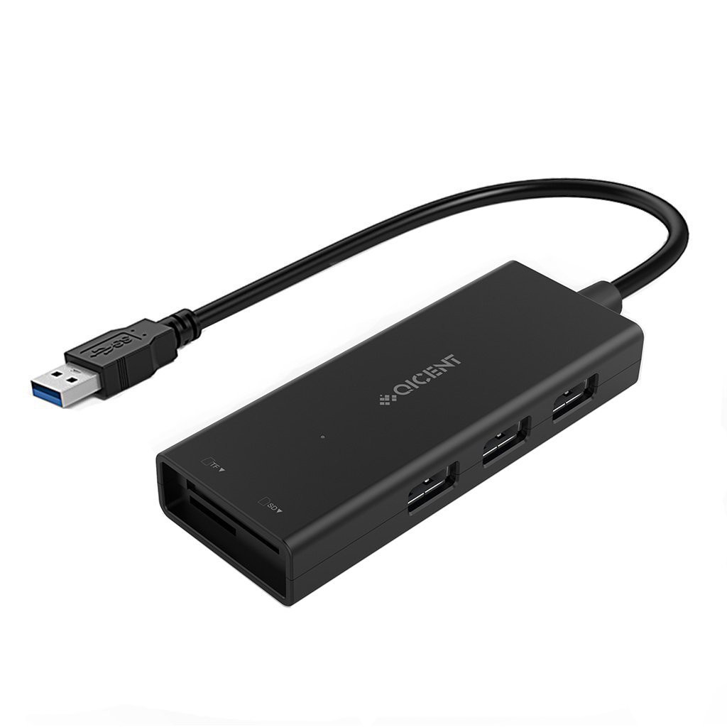 Qicent Cru3 Superspeed 3 Ports Usb 0 Hub With Multi-In-1 Tf Micro Sd ...