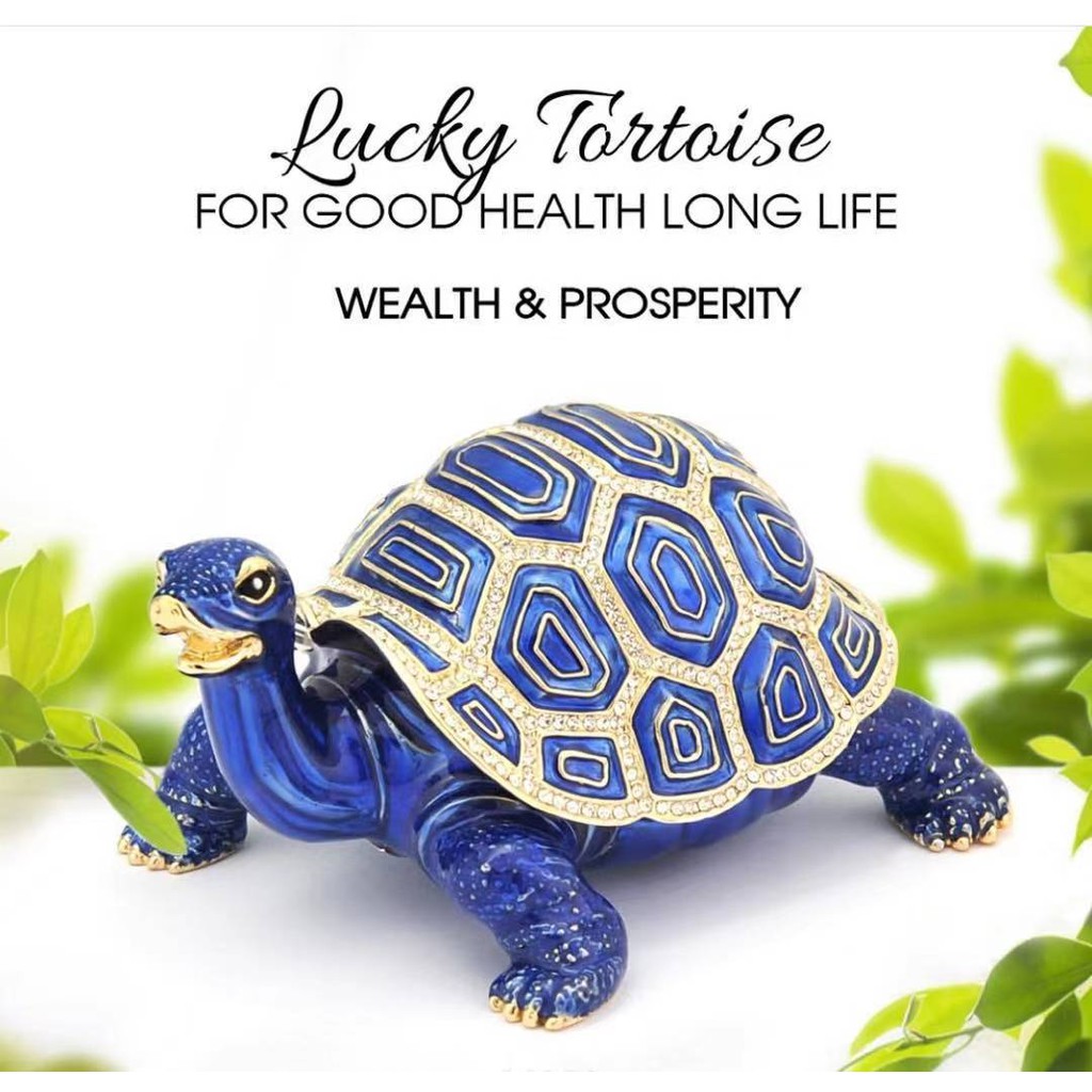 Bejewelled Lucky Tortoise Turtle Fenshui Lilian Too Wofs Display Blue ...