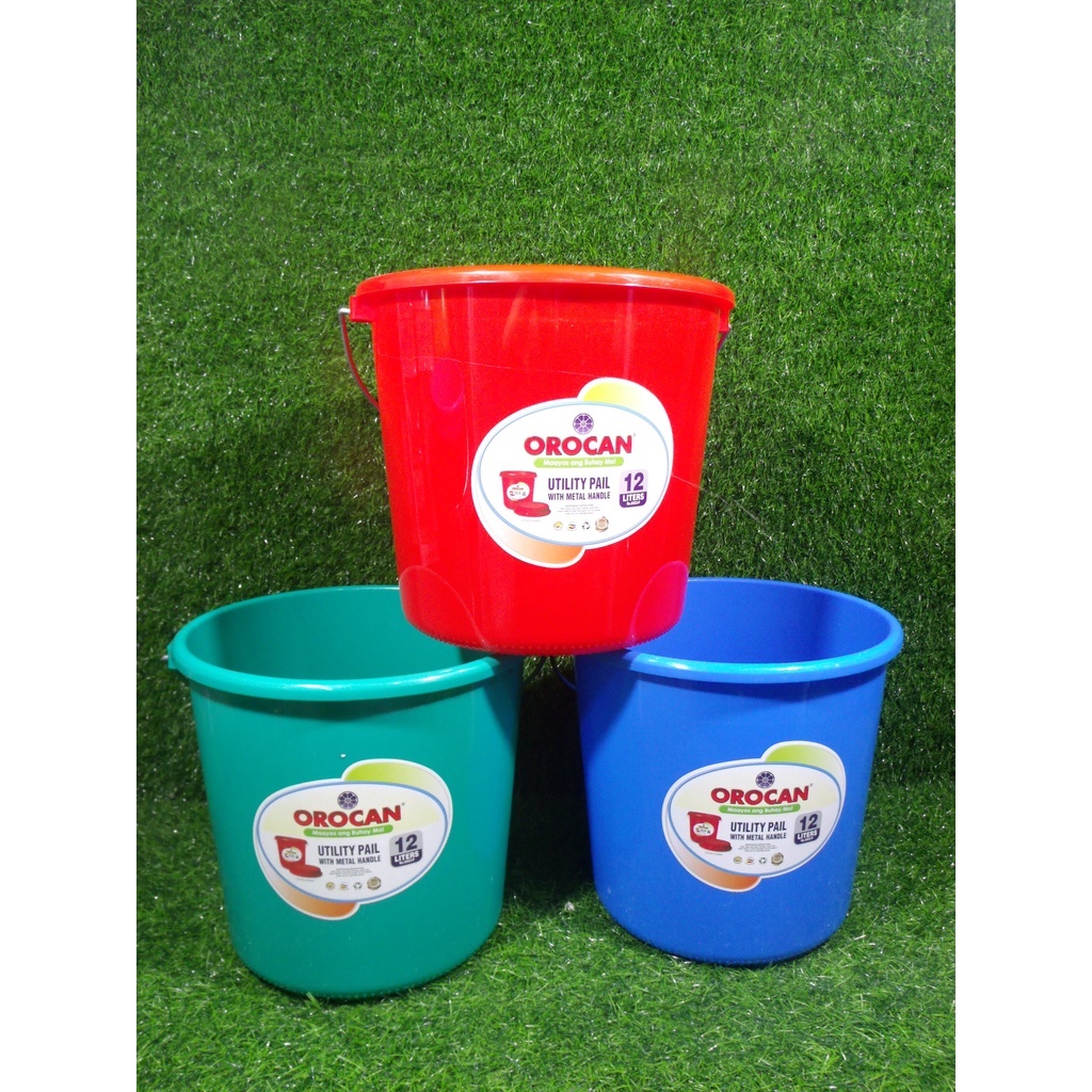 Orocan Utility Pail with Metal Handle/Timba (12 Liters) | Shopee ...