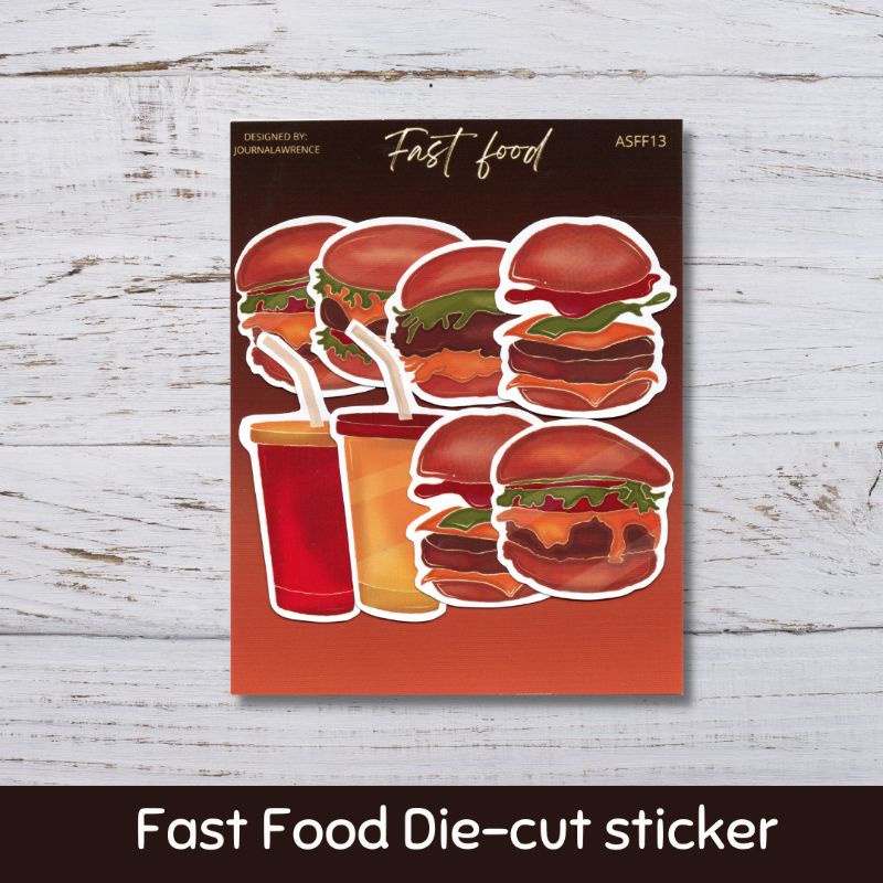 Fast food Die-cut sticker | Shopee Philippines