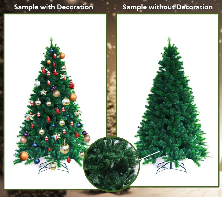 Artificial green Christmas Tree Sugar Pine Metal Frame Flowering Tree ...