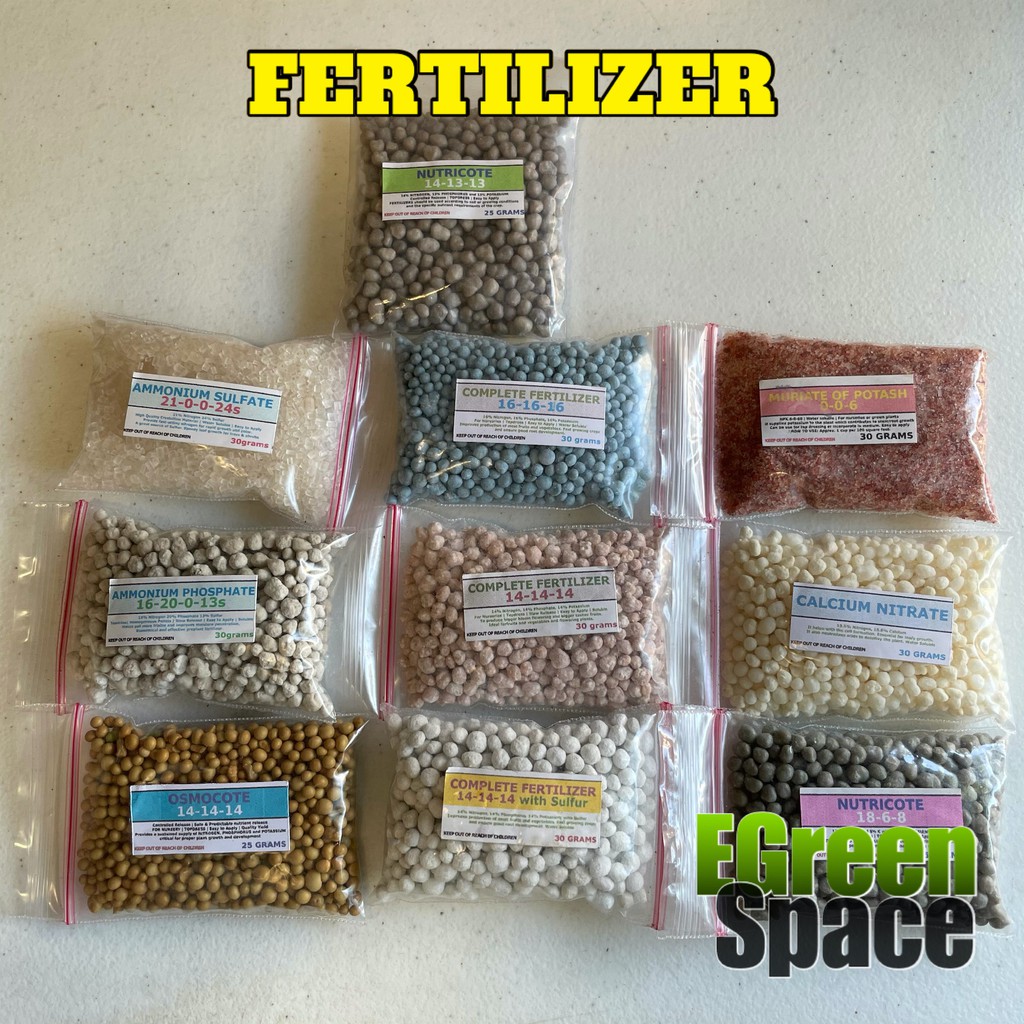 FERTILIZER (Sample Pack) Plants Osmocote Nutricote Complete Urea Potash ...