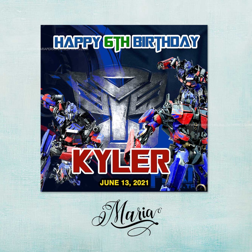 Transformers Birthday Banner Personalized Banner | Shopee Philippines