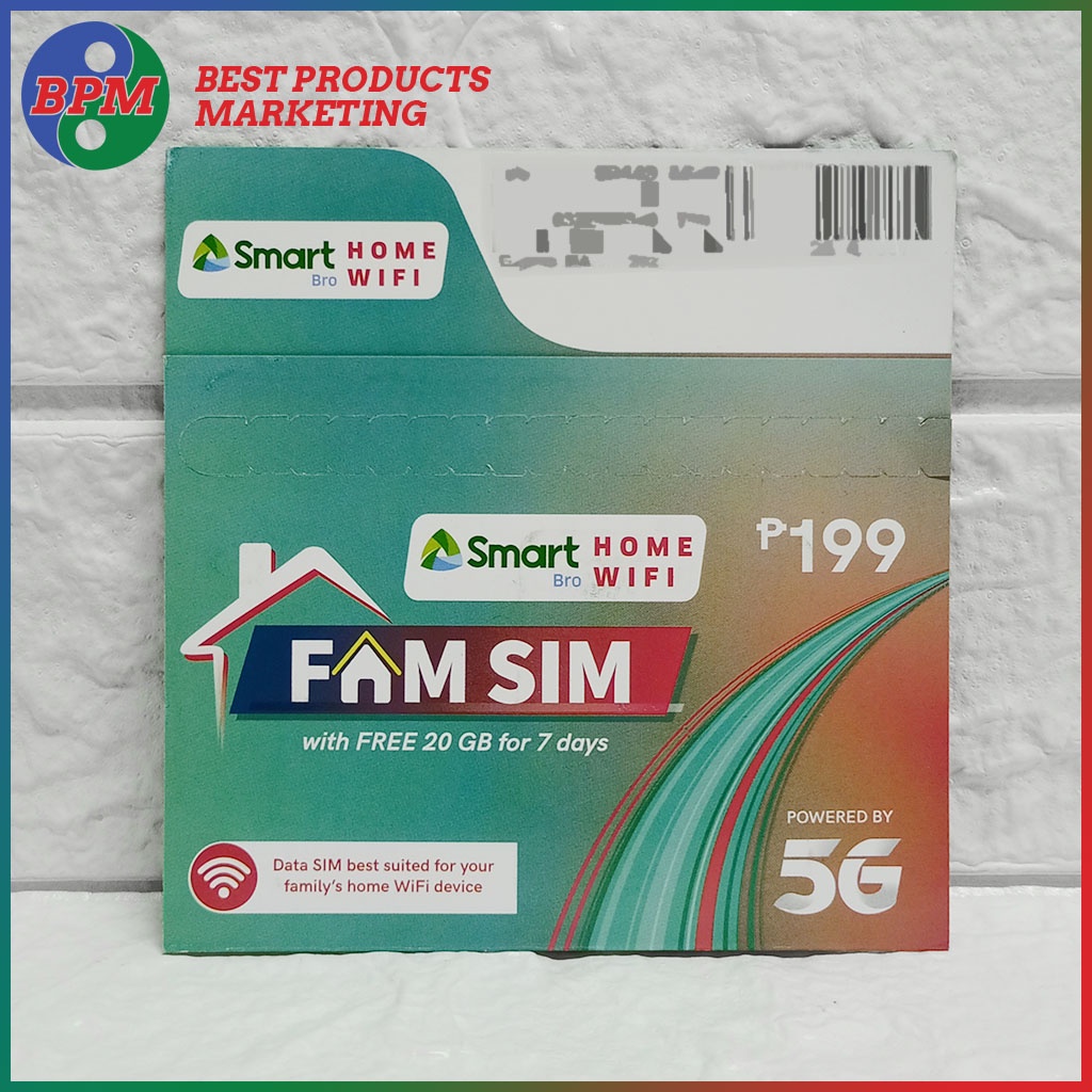 BPM SMART BRO HOME WIFI FAM SIM CARD | Shopee Philippines