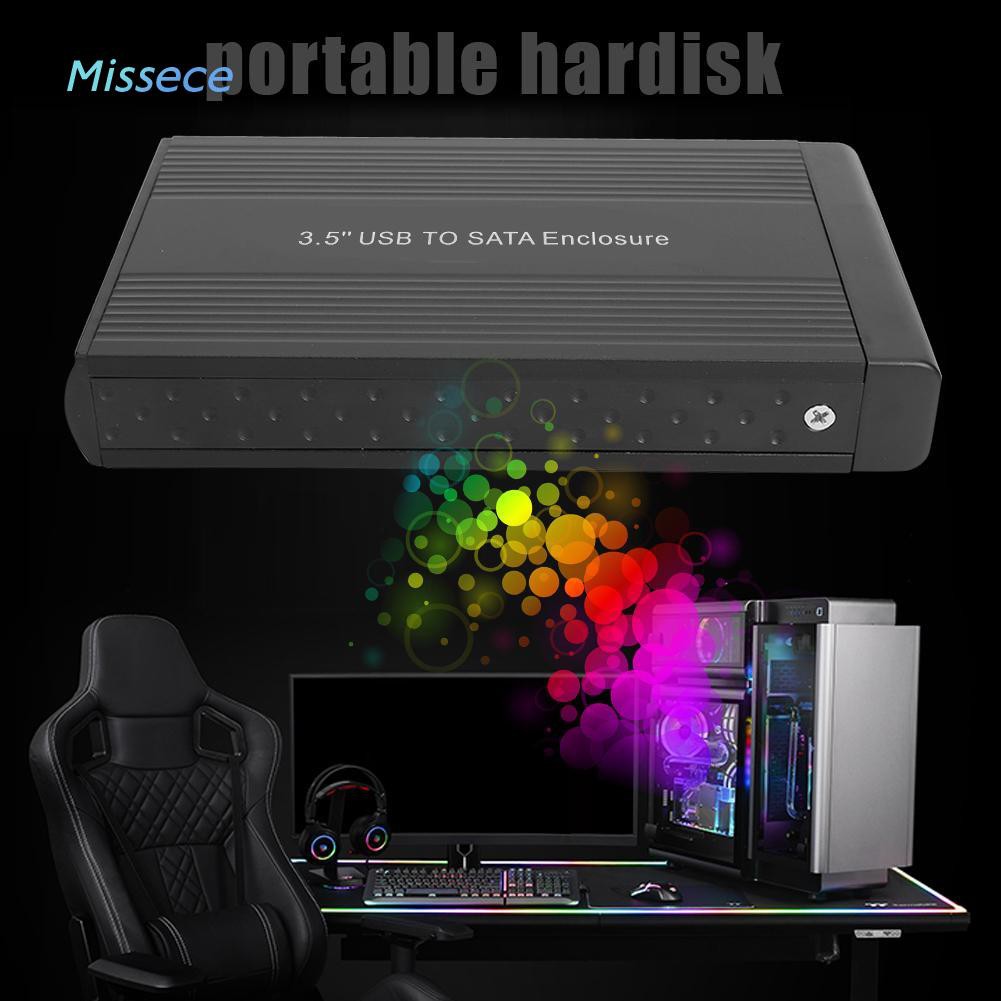 missece 3.5 inch hard disk case usb3.0 to usb type-b adapter external ...
