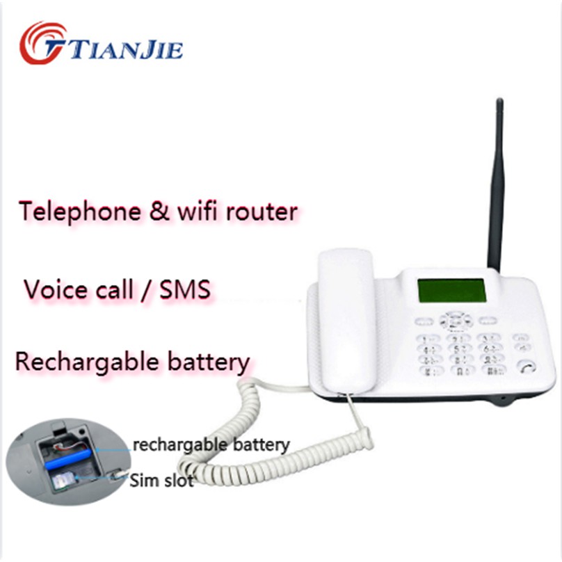 2G/3G/4G Cordless GSM/LTE SIM Card Fixed Phone cordless Desk Phone ...