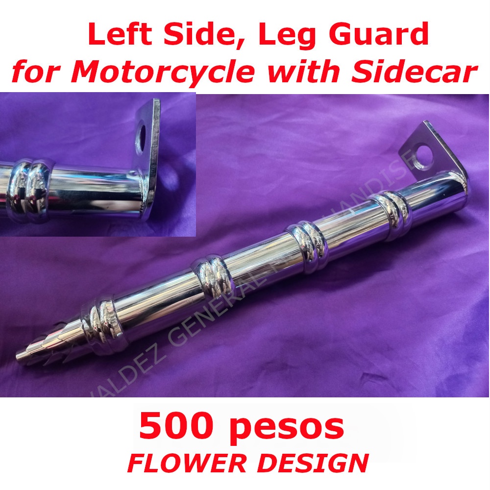 Left Side , Leg Guard, Leg Support for Motorcycle with Sidecar "Flower ...