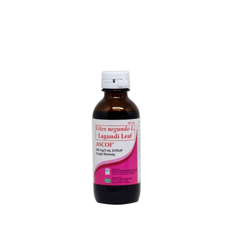ASCOF Lagundi for Kids 300mg/5mL Strawberry-Flavored Syrup 60mL ...