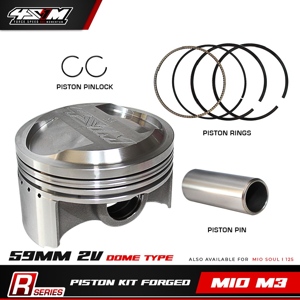 4S1M Piston Kit For Mio I 125/ Mio Soul I 125/ Mio M3 (59MM) | Shopee ...
