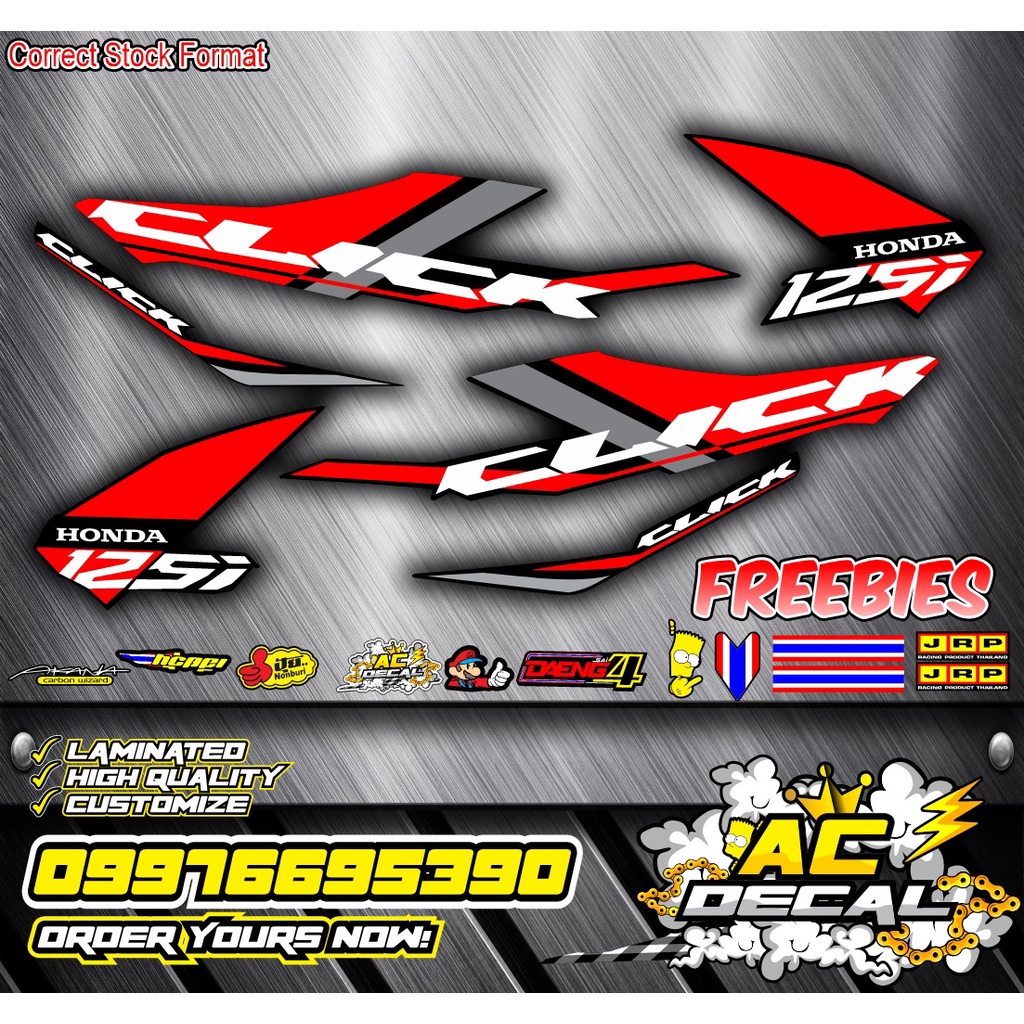 Honda Click 125i Stock Decal (ACDECAL) | Shopee Philippines