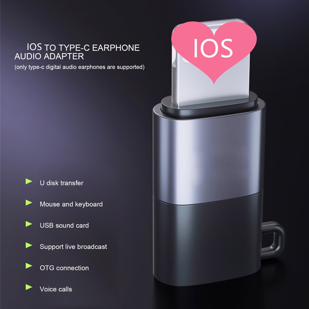 Wireless Microphone Adapter Male Female To Type-C For iPhone Adapter ...