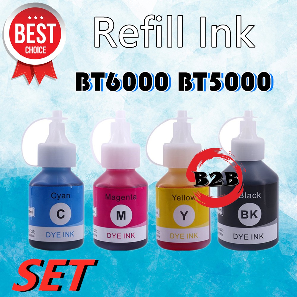4 color BT5000 BT6000 Refill ink Compatible For Brother DCP-T300/T500W ...
