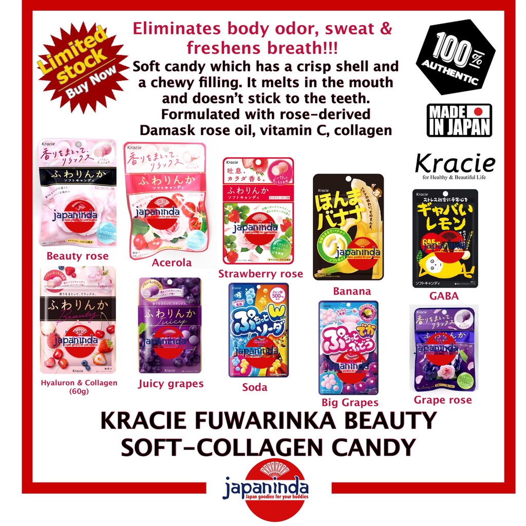 KRACIE Fuwarinka Beauty Soft-Collagen Candy Made in Japan | Shopee Philippines