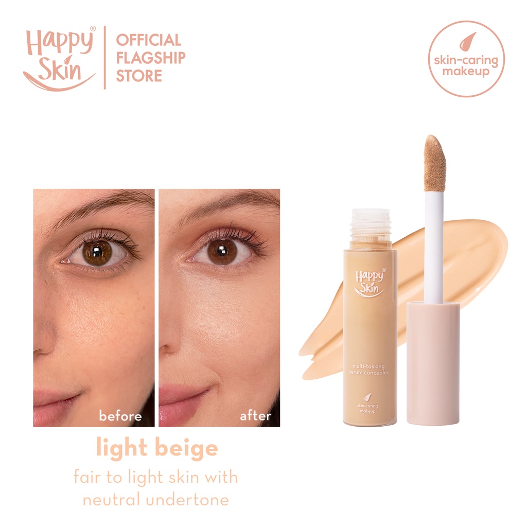 Happy Skin Second Skin Multi-Tasking Serum Concealer in Light Beige ...