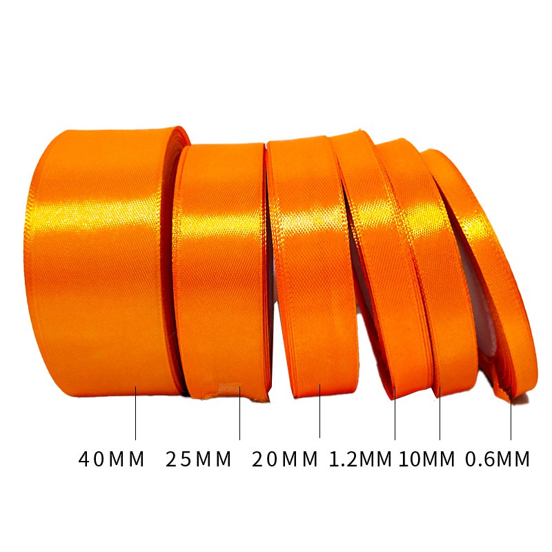 25 yards / roll orange ribbon wedding decoration holiday celebration ...