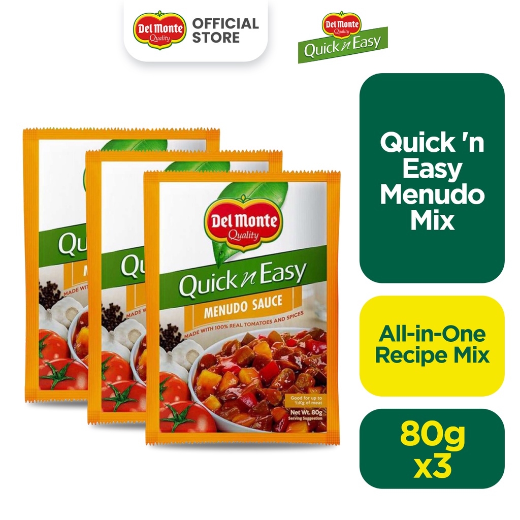 DEL MONTE Quick n Easy All-in-One Recipe Mix Menudo Sauce - 80g x 3 ...