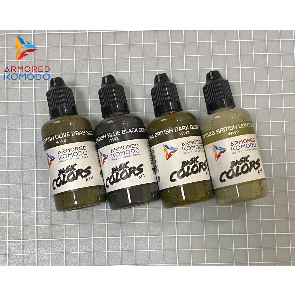 British Army WW2 Color Set of 4 Airbrush Hobby Paints | Shopee Philippines