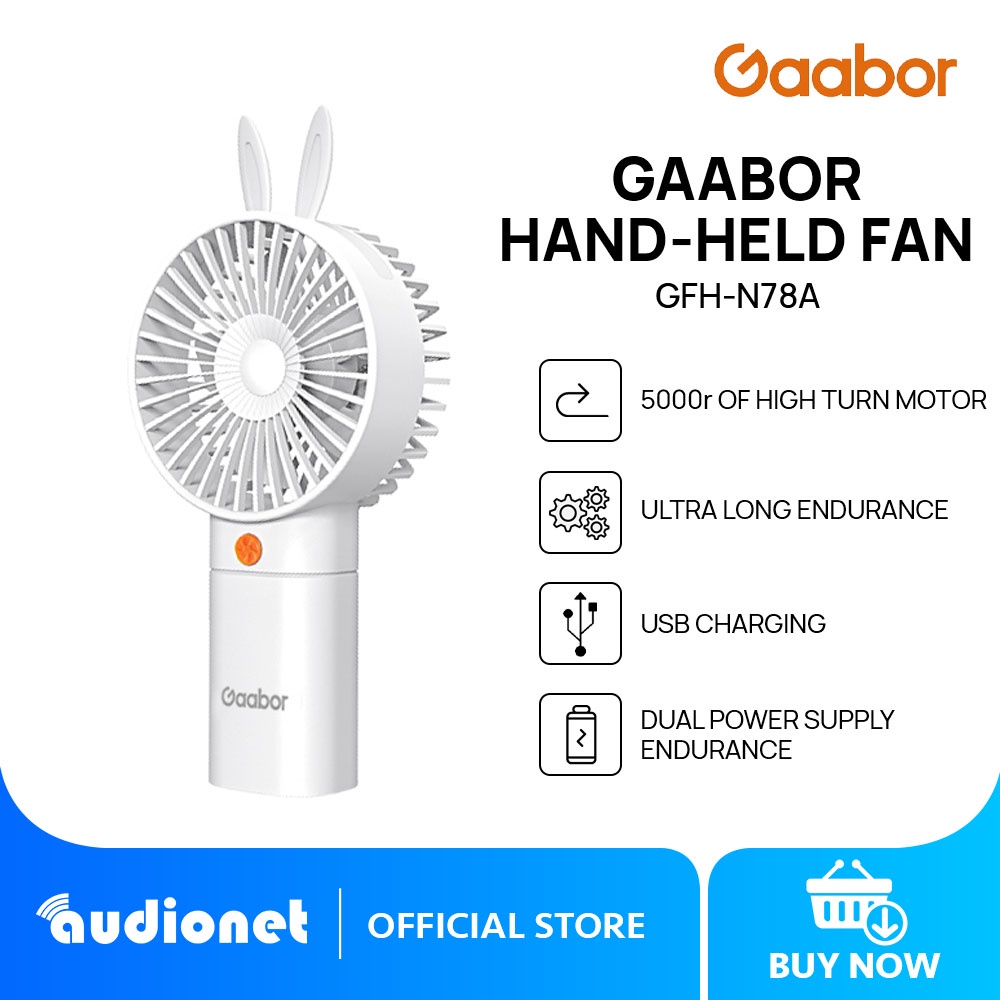 Gaabor Hand-held Fan Portable Mini Fan 250mAh Rechargeable Handy Pocket ...