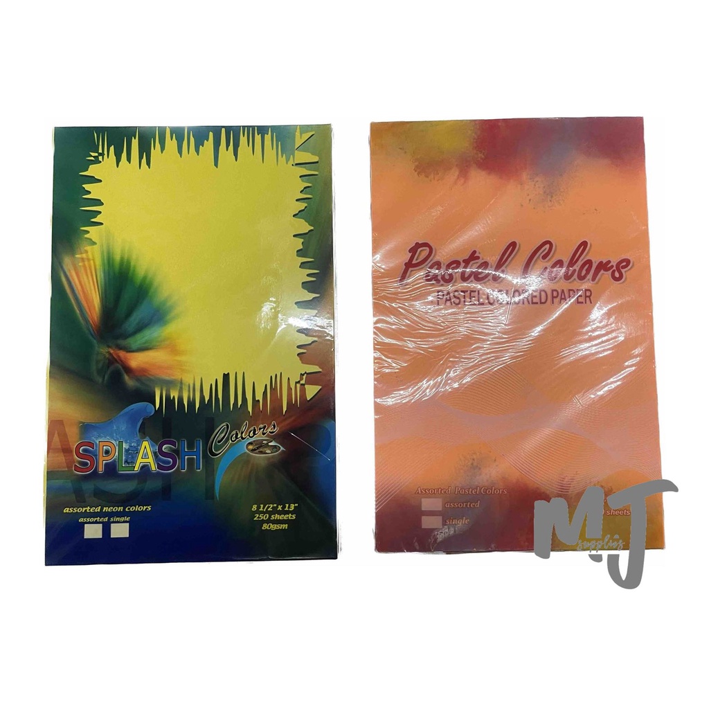 250 SHEETS. Splash Colored Paper NEON AND PASTEL (LONG AND SHORT ...