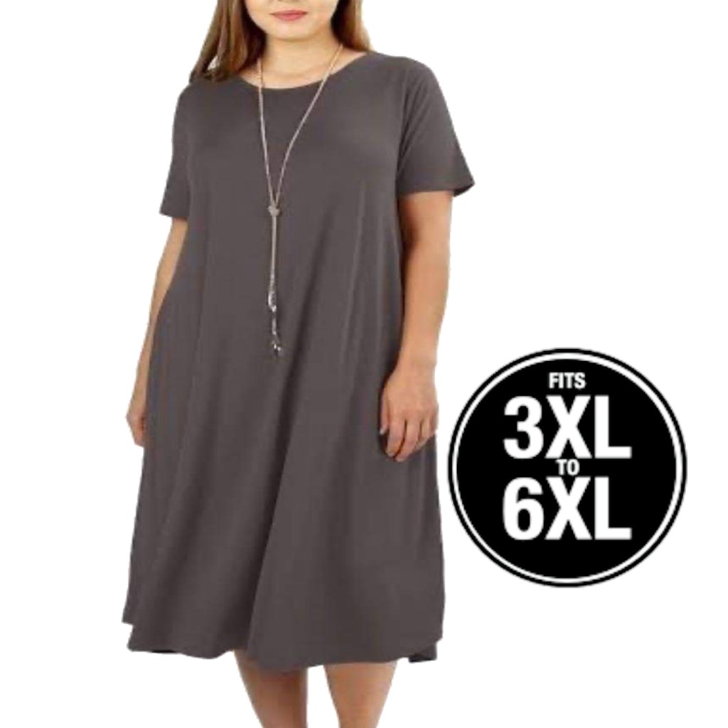 Plus Size Dress with Pockets | Shopee Philippines