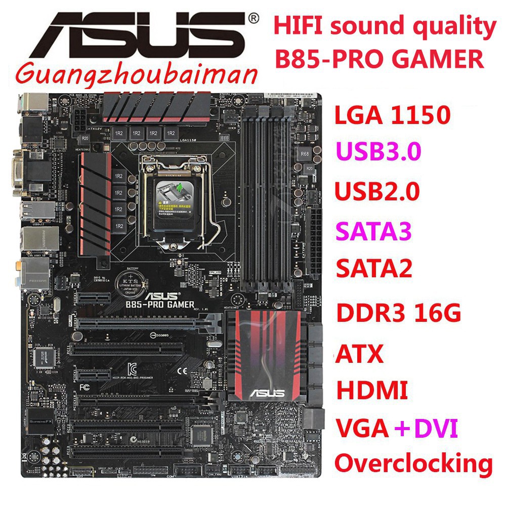 Used ASUS B85-PRO GAMER Motherboard for INTEL LGA 1150 B85 Desktop ...