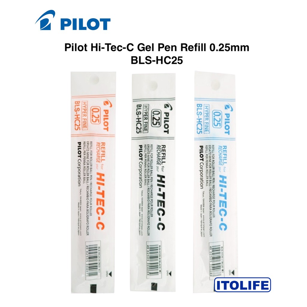 Pilot Hi-Tec-C Gel Pen Refill 0.25mm BLS-HC25- 1pc | Shopee Philippines