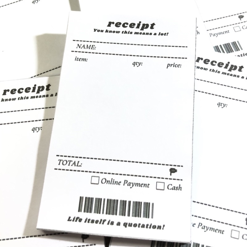 Minimalist Shop Receipt | Receipt Pad | Shopee Philippines