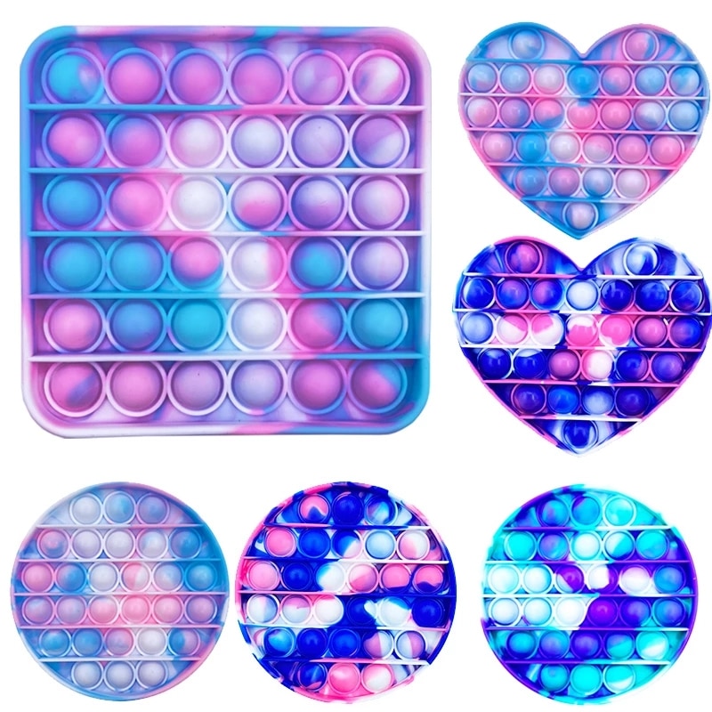 2022 Cheap Pop It New Colorful Push Bubble Fidget Toys Stress Relief ...