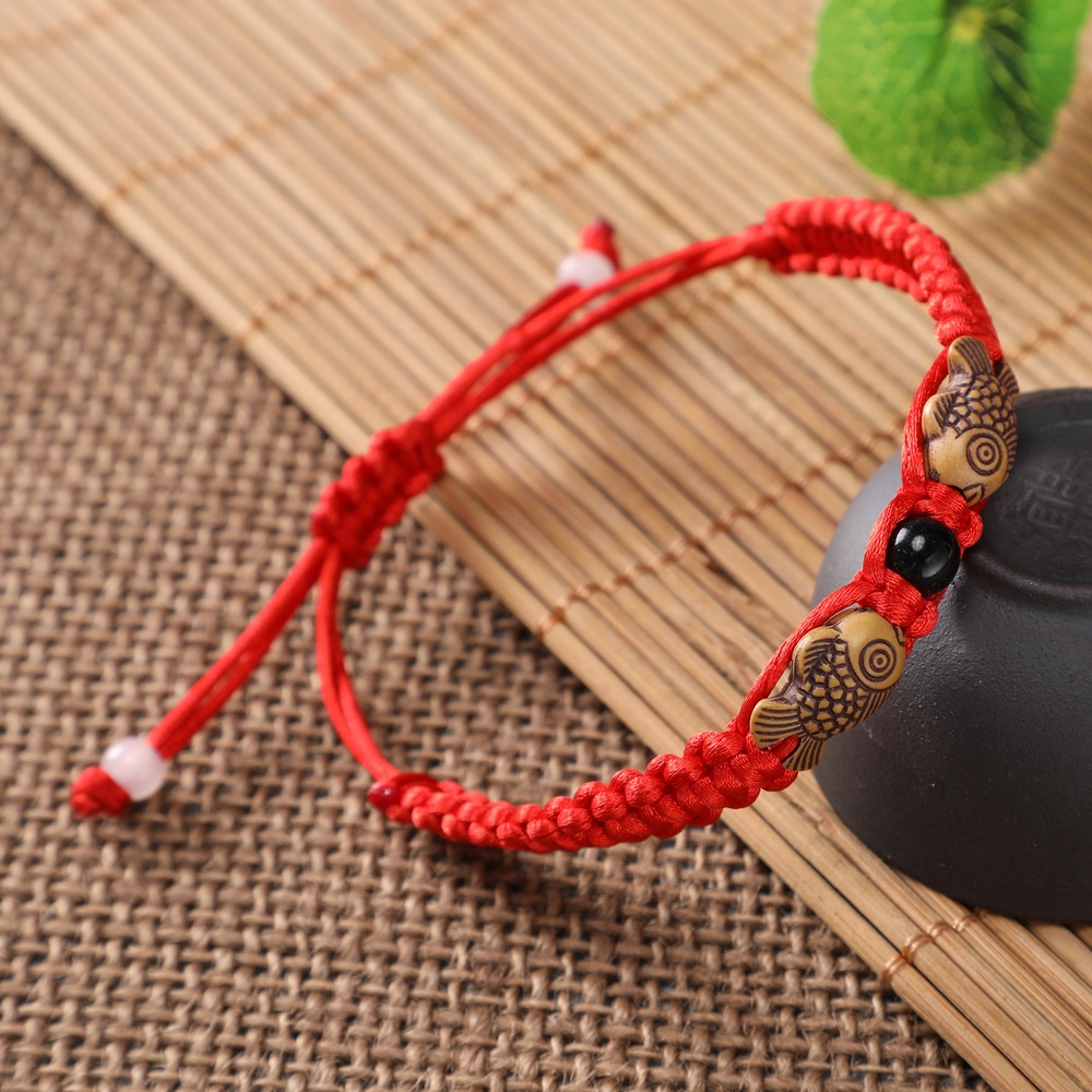 Fashion Hand Made Colorful Rope Pisces Good Luck Red String Bracelet ...
