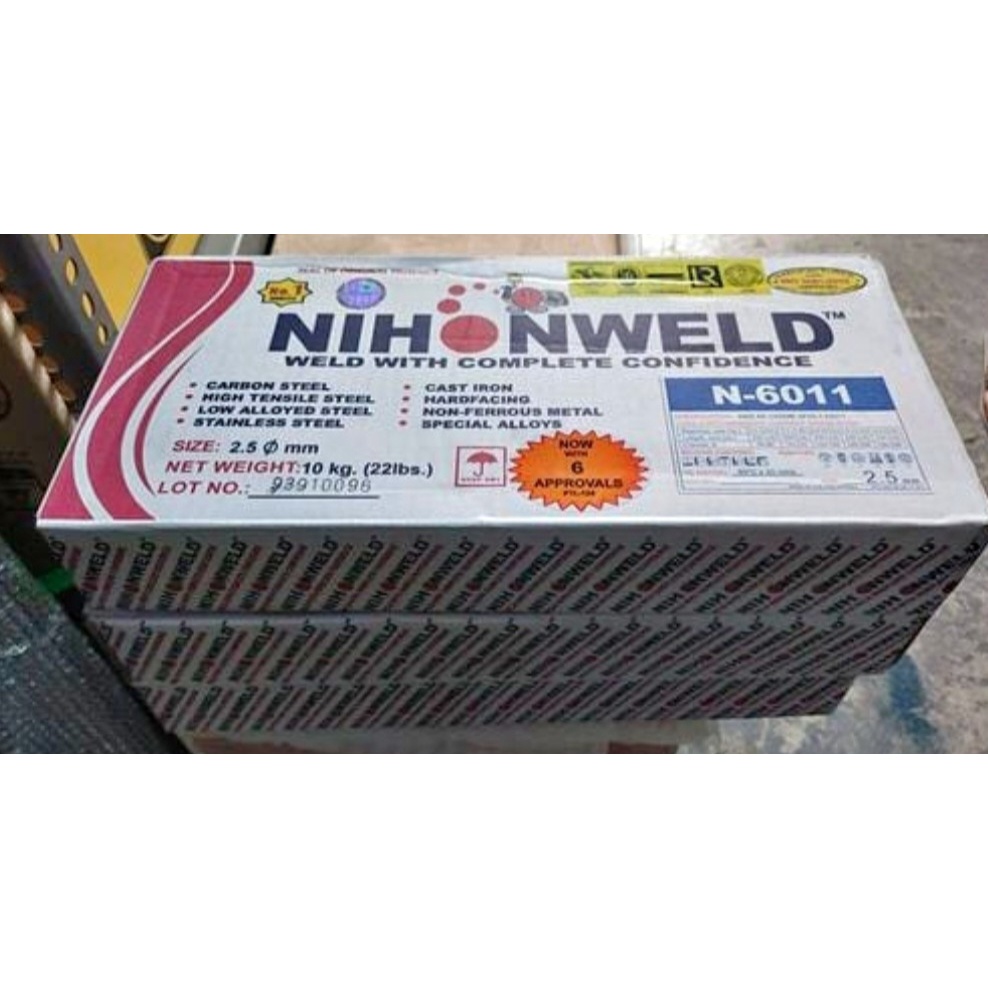 Welding rod E6011 Nihonweld Size : 2.5mm x 5kgs | Shopee Philippines