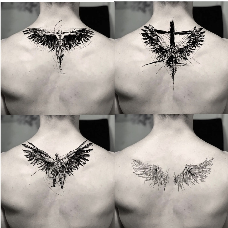 Wing Tattoo Stickers Waterproof Temporary Back Tattoo | Shopee Philippines