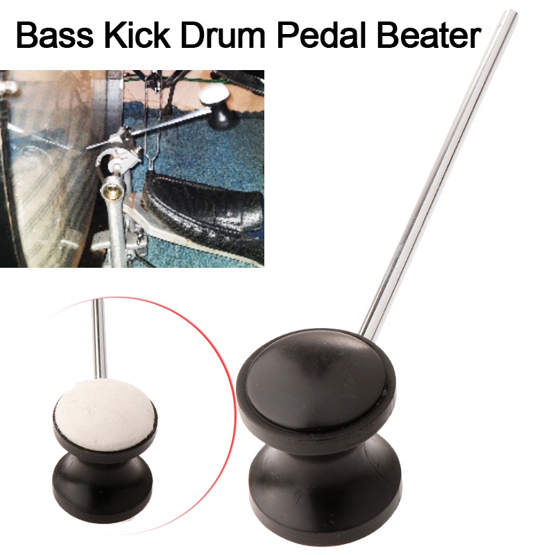 Stainless Steel Drum Pedal Beater Stick for Drummer Black&Silver 22.4cm ...