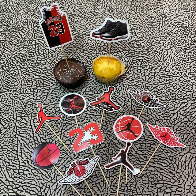 Jordan Cake or Cupcake Topper 100 set 12pcs | Shopee Philippines