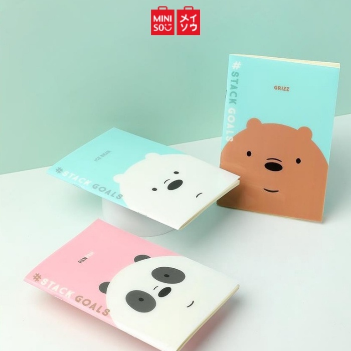 Miniso We Bare Bears 40 Pages Saddle Stitch Book Hardcover Memo Book ...